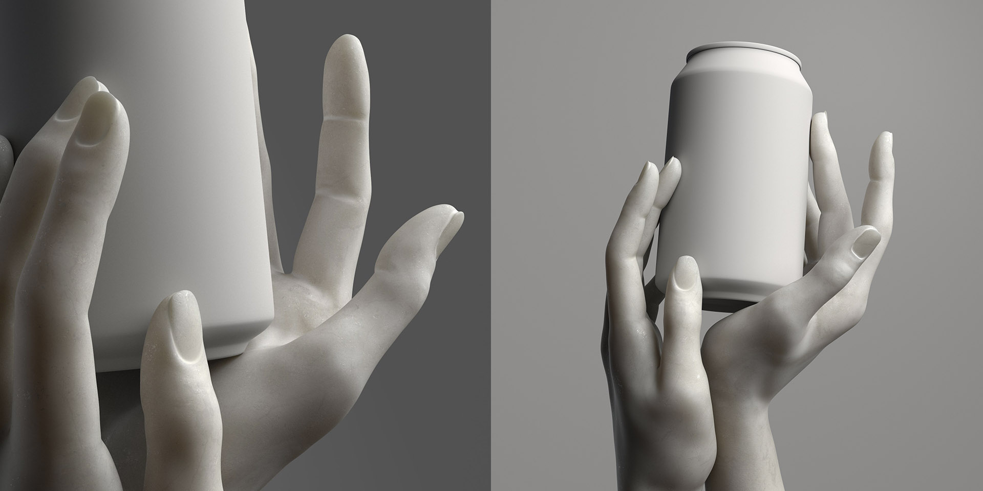 Marble Hands CGI Materials | Wonder Vision™